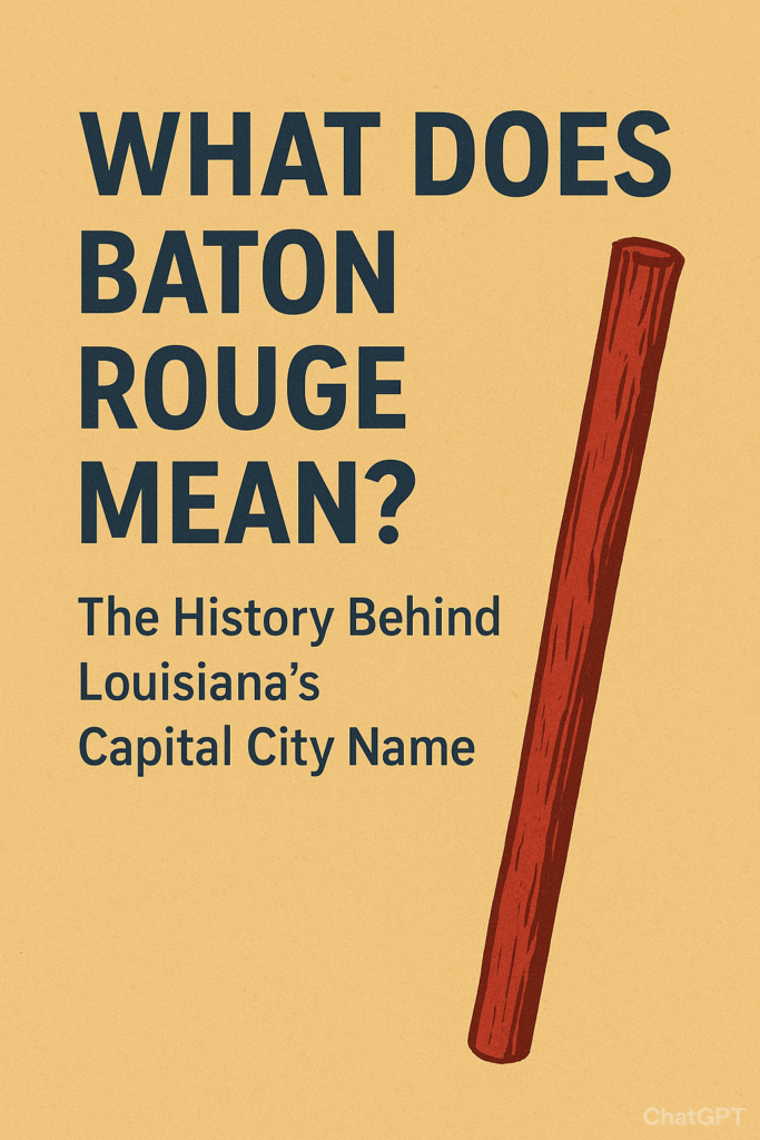 What Does Baton Rouge Mean? The History Behind Louisiana’s Capital City ...